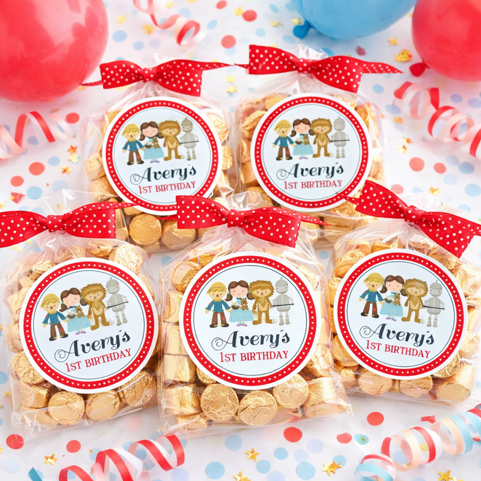 Wizard of Oz Birthday Party Stickers — Pig Party Prints