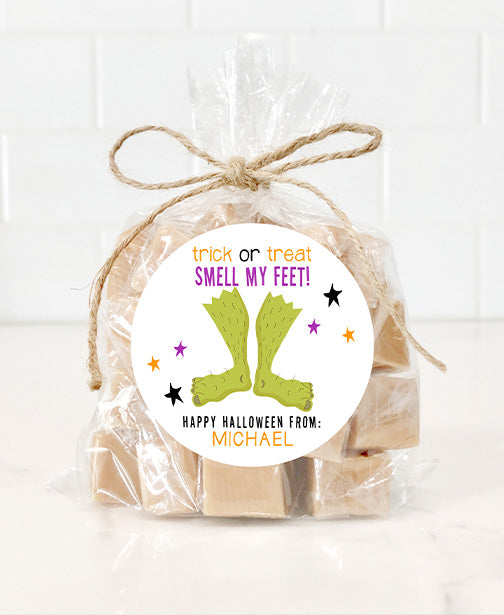 Smell my Feet Halloween Stickers — Pig Party Prints