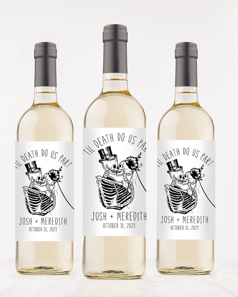 Til Death Do Us Part Wine Labels — Pig Party Prints
