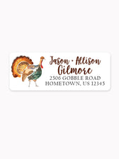 Watercolor Turkey Address Sticker Labels — Pig Party Prints