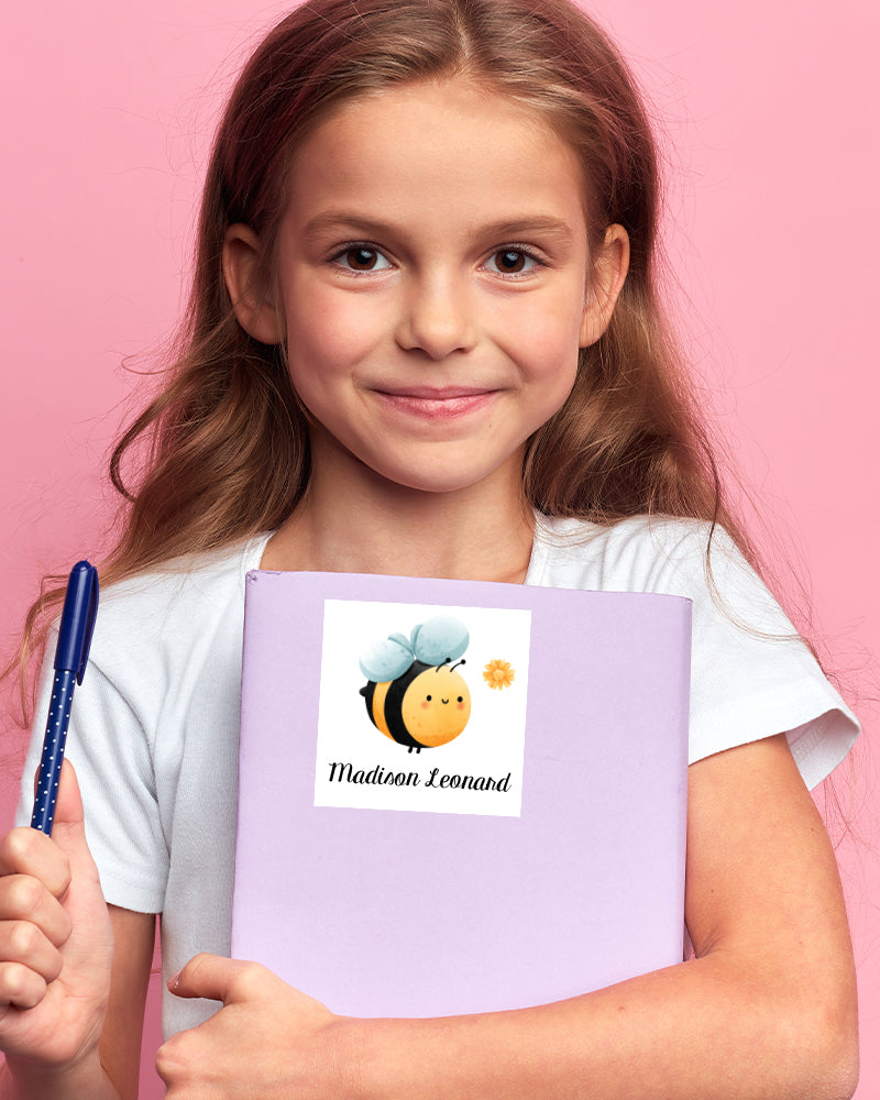 Bee Back to School Name Labels — Pig Party Prints