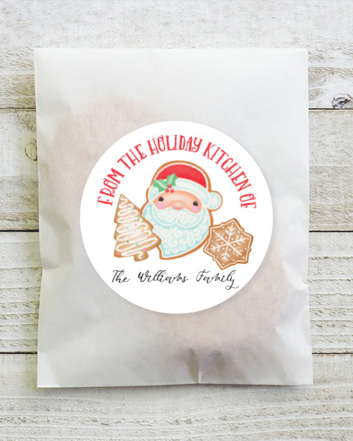 Holiday Christmas Cookie Sticker Labels — Pig Party Prints