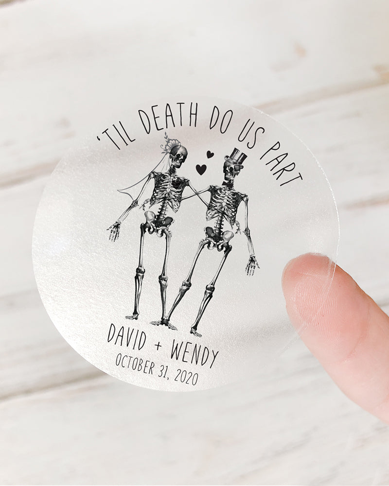 Til Death Do Us Part Wedding Stickers — Pig Party Prints