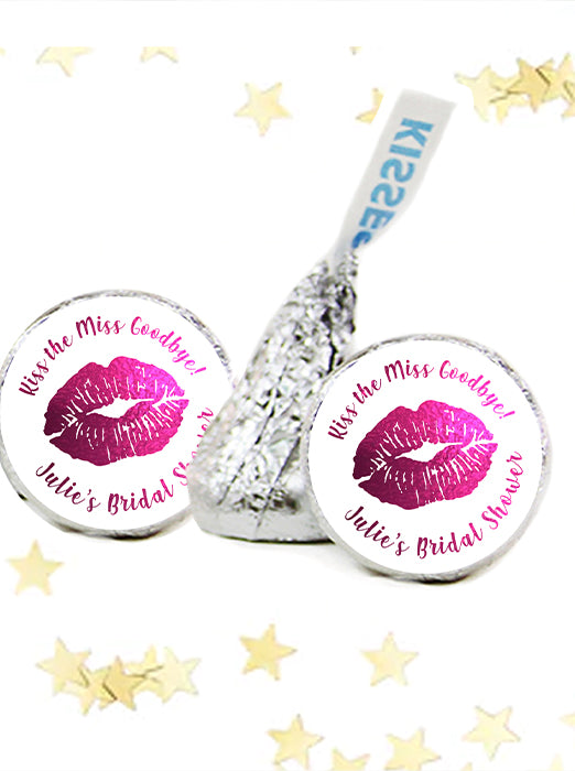 Kiss The Miss Goodbye Foil Candy Stickers — Pig Party Prints