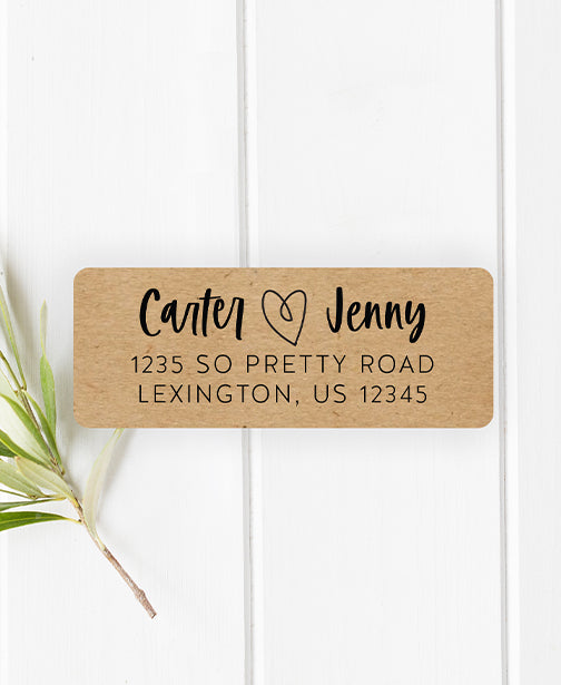 Simple Romantic Address Sticker Labels — Pig Party Prints