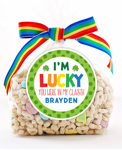 Lucky You're in My Class St. Patricks Day Stickers — Pig Party Prints